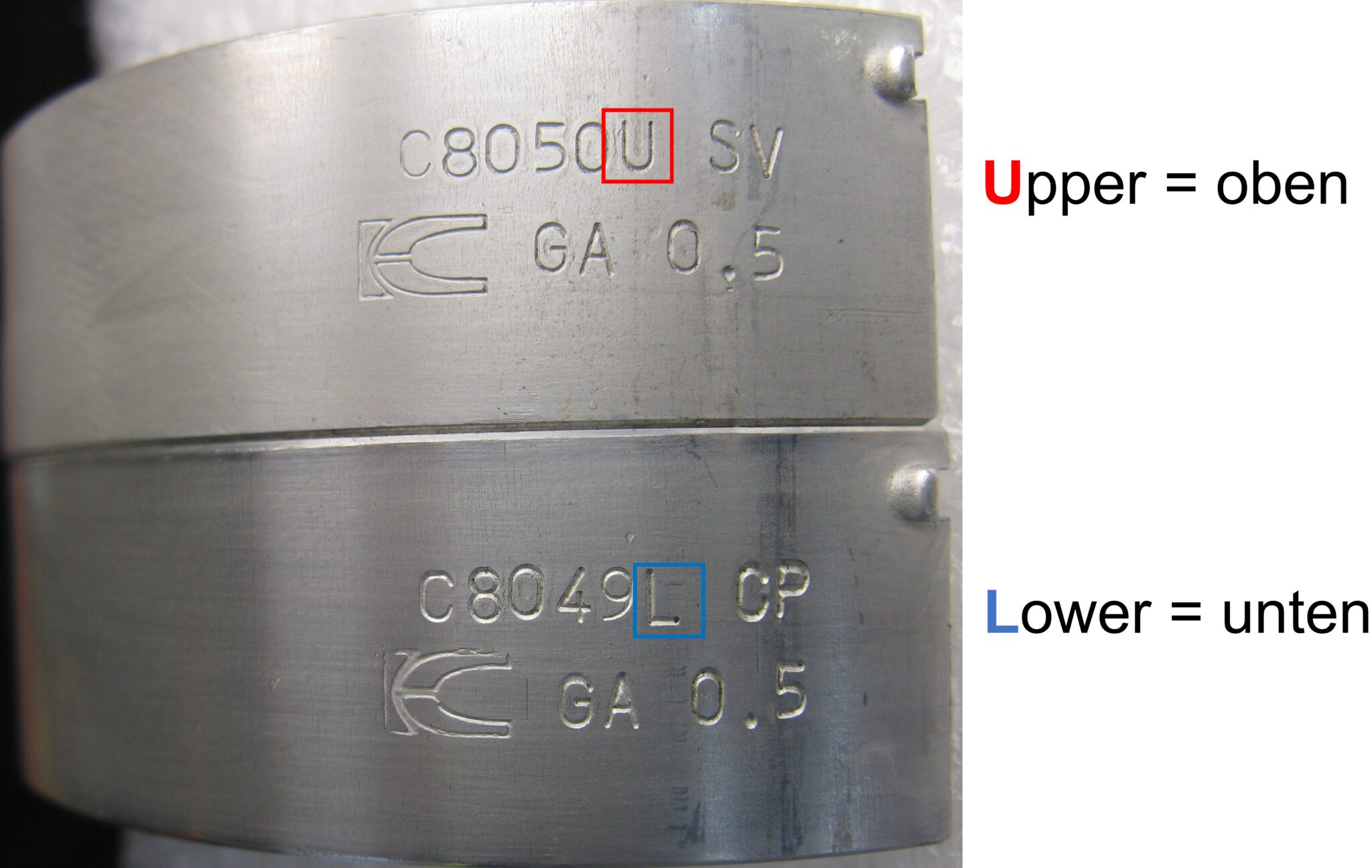 Gleitlager – Einbaurichtung – Wild Motoren